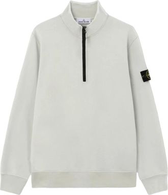 Stone Island Homme, Sweatshirts et sweats &agrave; capuche, Vert, Taille: 2XL Cotton Fleece Zip Up Sweater