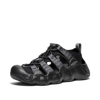 Keen Womens Hyperport H2 Breathable Easy On Comfortable Hiking and Water Sandals, Black/Steel Grey, 9.5