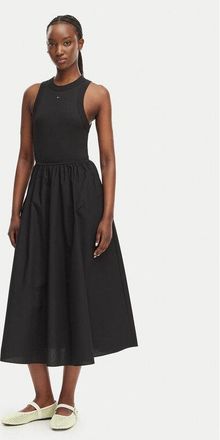 Tommy Jeans Sommerkleid DW0DW22593 Schwarz Regular Fit