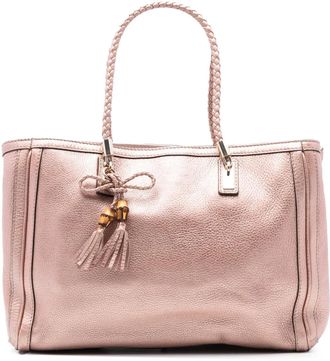 Gucci Shopper - Medium Metallic Leather Bella Tote - Gr. unisize - in Gold - f&uuml;r Damen