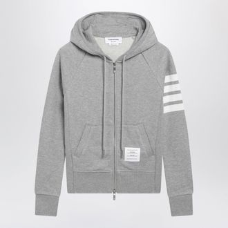 Thom Browne Hellgraues klassisches Loopback-Baumwoll-Sweatshirt