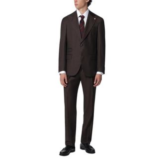 Luigi Bianchi Mantova Single Breasted Suits - - Suits - Herren - Braun - 3XL