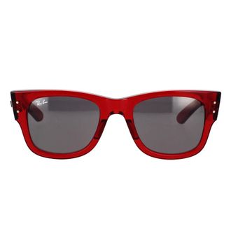 Ray-Ban unisex, Accessoires, Rouge, Taille: 51 MM Lunettes de Soleil Transparentes Rouges Mega Wayfarer