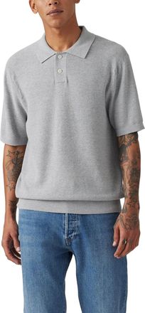 Levi's Herren Polo aus Strick Linen Seed Stitch Mid Tone Grey Heather Multicolor XL