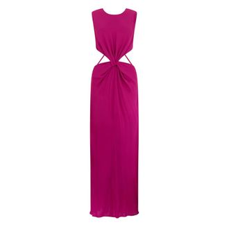 Alberta Ferretti Femme, Robes, Rose, Taille: 44 FR Robe Longue avec D&eacute;coupe