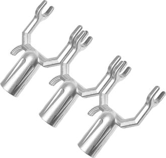 BESPORTBLE MOTHNUR 3 St&uuml;ck Teiliges Kleiderstangengabeln aus Rostfreiem Stahl Robuste Ersatzk&ouml;pfe f&uuml;r Balkonkleiderstangen Vielseitige W&auml;scheaufh&auml;nghilfe mit Hoh