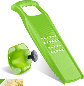 Börner Rösti PowerLine Reibe Set (2-tlg.) - Gemüsehobel + Fruchthalter für Rösti, Zucchinipuffer, Kartoffelpuffer - Gemüseschneider für rohe Kartoffeln - Küc