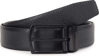 Calvin Klein Herren ADJ/REV Domed PB 35MM Gürtel, Black/Textured, 100
