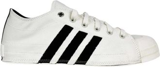 Yohji Yamamoto Femme, Chaussures, Blanc, Taille: 40 1/2 EU Canvas Nizza Lo Baskets