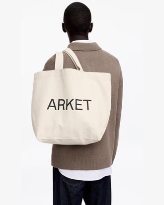 Arket Tragetasche Aus Canvas -Wei&szlig;