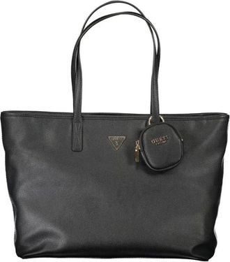 Guess Femme, Sacs, Noir, Taille: ONE Size Sac à main en cuir PU noir