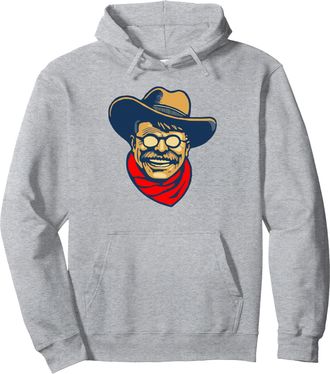 Giant Step Design Co. Teddy Roosevelt Rough Rider American National Parks Retro Pullover Hoodie