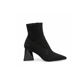 Steve Madden Schwarze Neopren-Stiefel mit spitzer Zehenpartie und Absatz - - Shoes - Damen - Schwarzk - 37 1/2 EU