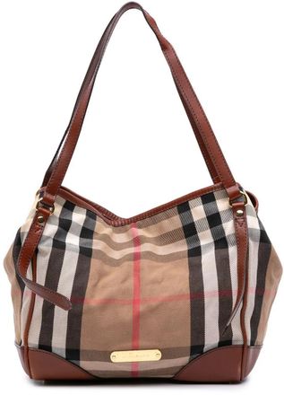 Burberry Shopper - Small House Check Canvas Canterbury Tote - Gr. unisize - in Braun - f&uuml;r Damen