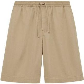 Loewe Short droit &agrave; logo brod&eacute; en coton