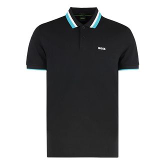 HUGO BOSS Homme, Tops, Noir, Taille: XS Polo en piqué de coton