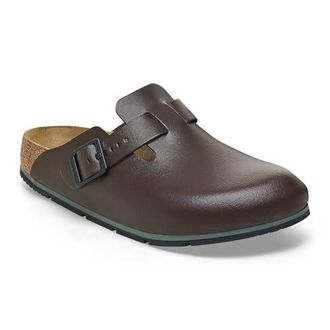 Birkenstock Boston Pro Sabots en cuir - Chaussures de travail certifi&eacute;es de haute qualit&eacute; pour la m&eacute;decine, la restauration et le service, Java, 44 EU Schmal