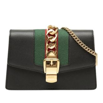 Gucci Sac bandouli&egrave;re Sylvie Pre-owned - Femme - Pre-owned - Noir - Taille: ONE Size