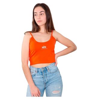 Alpha Industries Alpha Industries Damen Basic Crop SL Wmn Tank Top T-Shirt, Atomic Red, M