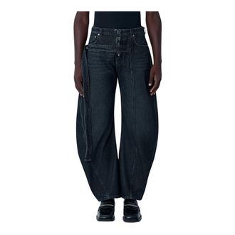 Jean Paul Gaultier Homme, Jeans, Noir, Taille: W30 Jean avec détail de sangle