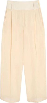 Sportmax Ferito Weite Hose - - Trousers - Damen - Beige - S