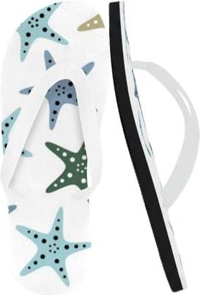Generic Tongs Fish Star Ocean Tongs pour femme Pantoufles de salle de bain l&eacute;g&egrave;res Sandales d&eacute;t&eacute; Cadeaux pour lui nouvelle maison, &Eacute;toiles de mer bleu sarcell