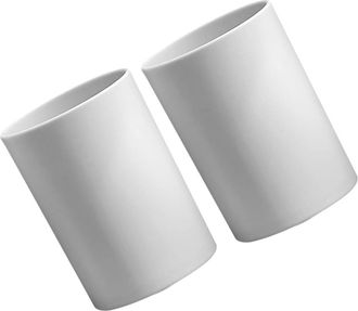OSALADI 2 St&uuml;ck Wiederverwendbare Badezimmerbecher aus PP Zahnb&uuml;rstenhalter und Mundsp&uuml;lbecher Wei&szlig; Formstabil und Handlich f&uuml;r Zuhause