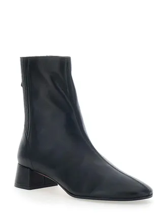 Aquazzura Womens Bootie 3 Saint Honore Black Leather Sheep Boot