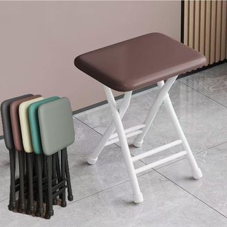 Generic Tragbarer Klapphocker, Stuhl mit R&uuml;ckenlehne f&uuml;r Wohnzimmer & Bar - leicht zu verstauen, drinnen/drau&szlig;en - bequemer, gepolsterter Sitz