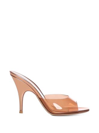 Gianvito Rossi Glass And Metal Mid Heel Sandals
