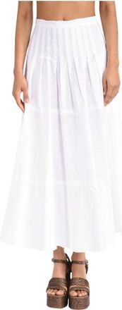 Max Mara Femme, Jupes, Blanc, Taille: 42 FR Maxi Skirts