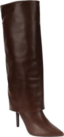 Vera Collection Bottes gu&ecirc;tres &agrave; talon aiguille et bout pointu, Marron