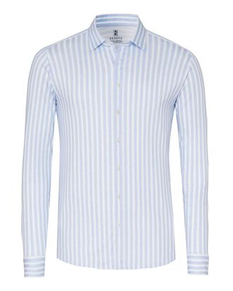 DeSoto Softes Jerseyhemd mit Streifen und Kentkragen in
