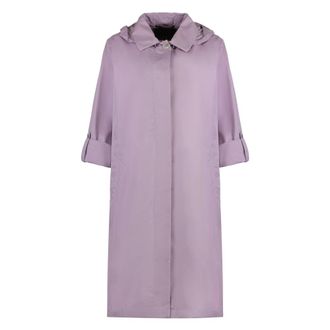 Moorer Techno Fabric Trenchcoat mit Kordel - - Coats - Damen - Rosa - S