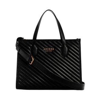 Guess Silvana 2-F&auml;cher-Tote Bag - - Bags - Damen - Schwarzk - ONE SIZE