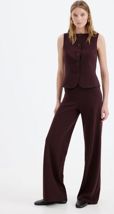 Mango Gekn&ouml;pfte Anzugweste bordeaux - Damen - 1XL - MANGO