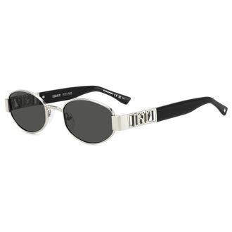Dsquared2 Ovale Sonnenbrille mit Metallrahmen - - Accessories - Herren - Grau - 53 MM