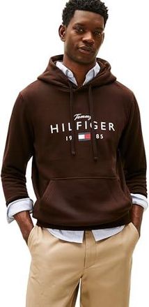 Tommy Hilfiger Brand Love Big Hilfiger Hoodie Mw0Mw41427 Sweat &agrave; Capuche, Brown (Chocolate), L Homme