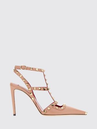 Valentino Garavani Escarpins slingback Rockstud en cuir &agrave; clous et talon haut