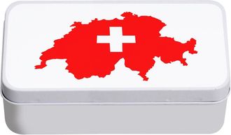 Fabulous Metallbox Flagge Schweiz Fußball Sport Nationalmannschaft - 11 x 18,5 x 5,5 cm - Aufbewahrungsbox, Schlüssel, Werkzeug, Brotdose, Zucker, Kekse