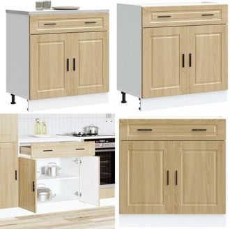 vidaXL Vidaxl - Armoire de cuisine Porto ch&ecirc;ne sonoma bois ding&eacute;nierie