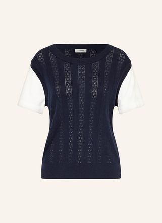 Sandro Sandro Strickshirt Im Materialmix blau