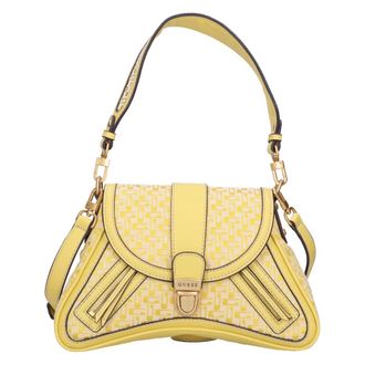 Guess Belle Vintage Umh&auml;ngetasche mit &Uuml;berschlag - - Bags - Damen - Gelb - ONE SIZE
