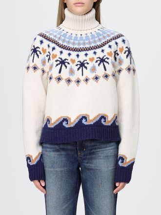 Alanui Pull &agrave; col roul&eacute; en pure laine vierge avec motif jacquard abstrait