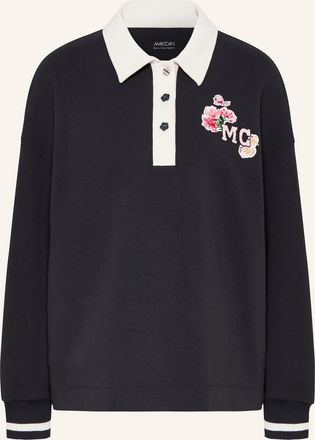 Marc Cain Sweat-Poloshirt blau