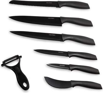 Cecotec Professionelles 7-Messer-Set Titanium Messerset. Profi-Messerset 7 Stück, 2 mm