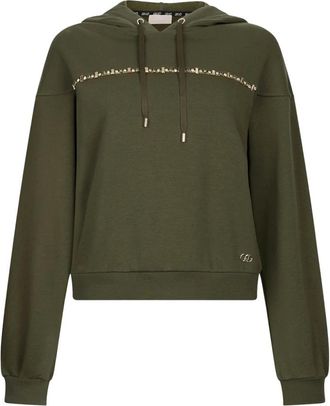 Liu Jo Femme, Sweatshirts et sweats &agrave; capuche, Vert, Taille: 40 FR Better Sweat &agrave; capuche