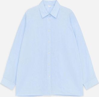 Arket Lockeres Leinenhemd -Blau