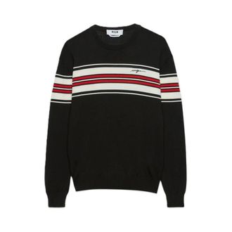 Msgm Stylische Sweatshirts und Hoodies - - Knitwear - Herren - Schwarzk - L