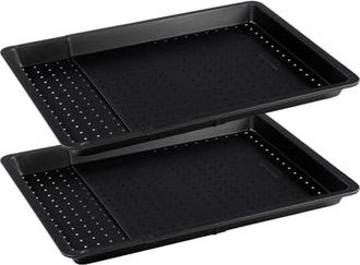 Zenker 9926950 Lot de 2 plaques à four extensibles perforées antiadhésives, Plaque à four à trous en revêtement Teflon, plaque de four extensible, plaque fou